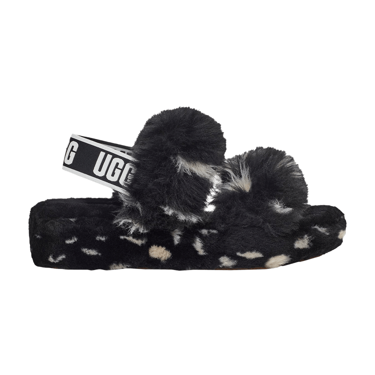 Buy Wmns Oh Yeah Slide 'Black White Spots' - 1118165 BLK | GOAT