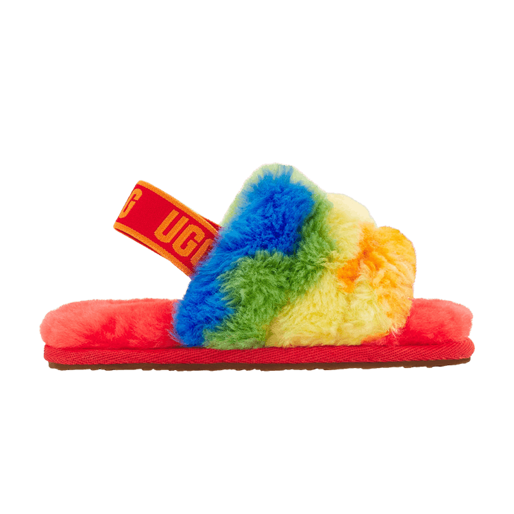 Buy UGG Fluff Yeah Slide Toddler 'Cali Collage - Rainbow Stripes ...