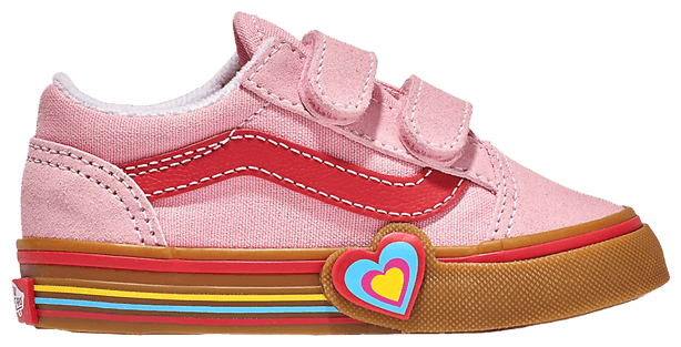Buy Vans Old Skool V Toddler 'Pink Heart' - VN000D4SBIY | GOAT