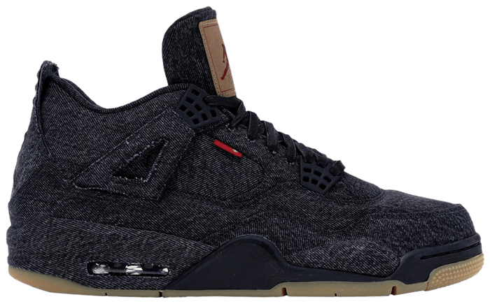 Buy Levi's x Air Jordan 4 Retro 'Black Denim - Blank Tag' - AO2571 001 ...
