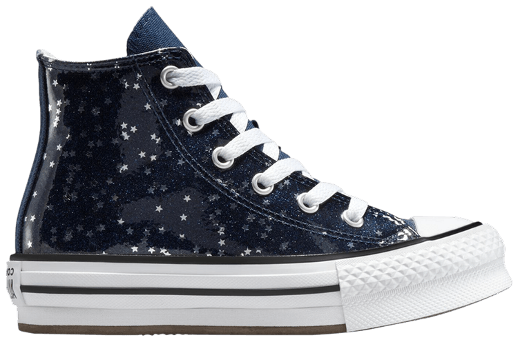 converse navy platform