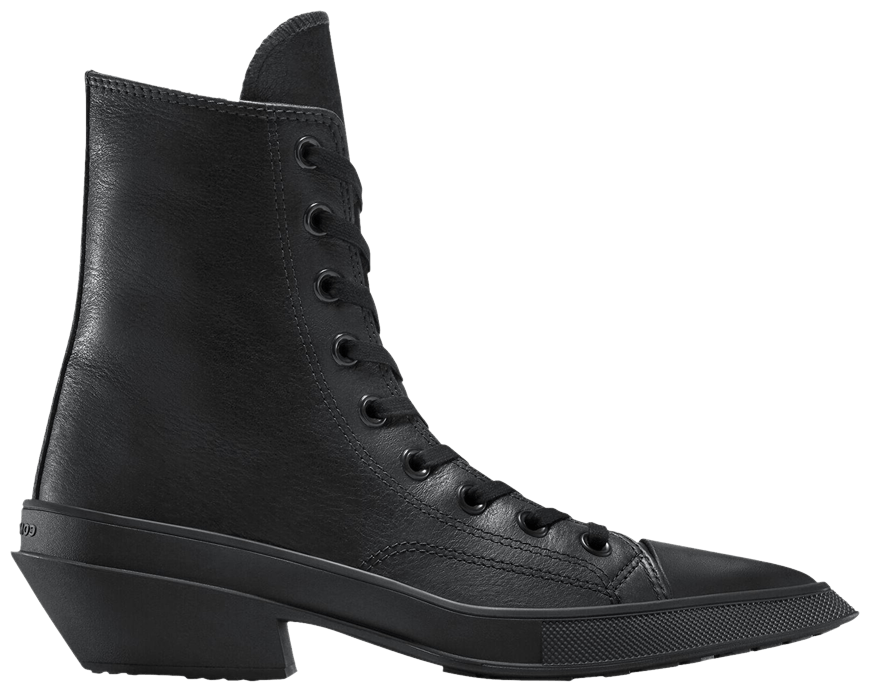 Buy Converse Wmns Chuck 70 De Luxe Pointed Leather High 'Triple Black ...
