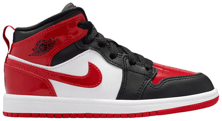 Buy Air Jordan 1 Mid SE PS 'Patent Bred Toe' - HV4444 006 | GOAT